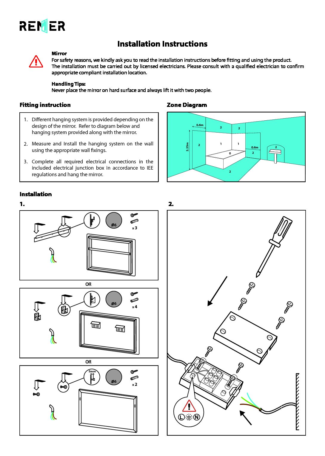 Remer Installation Instruction | Tap & Sink Contemporary Living Pty Ltd